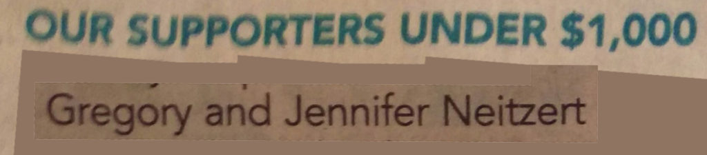 Thank you to the Neitzert Family – South DaCola